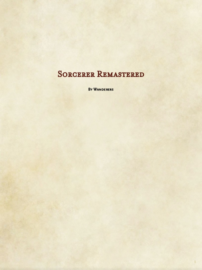 706253-Sorcerer Remastered GM Binder | PDF | Fantasy Role Playing Games ...