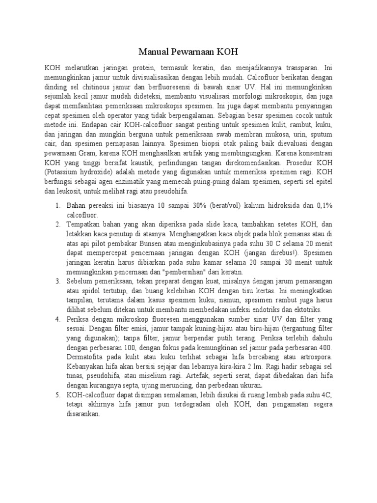 Pembuatan KOH | PDF | Sains & Matematika