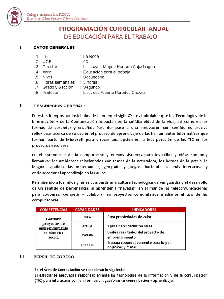 Programación 2° Secundaria - 2022 | PDF | Microsoft Excel | Aprendizaje