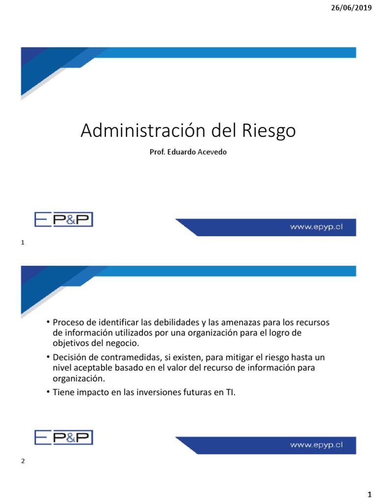 Administración Del Riesgo y Enfoque de Control COBIT | PDF | Riesgo | Cobit