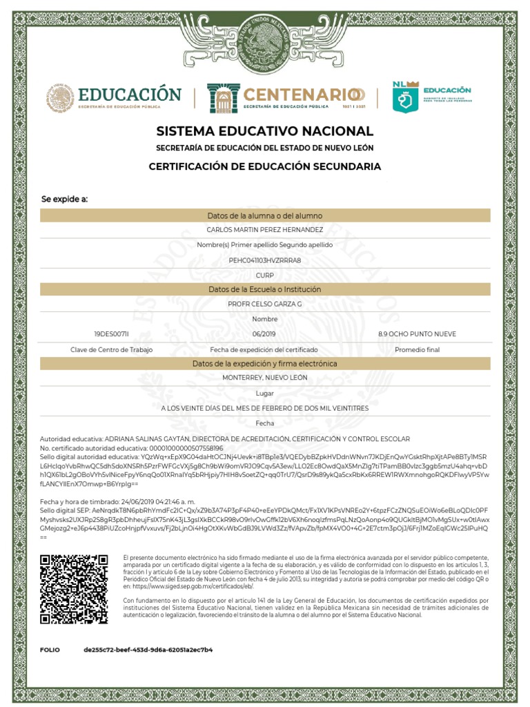 Certificado | PDF