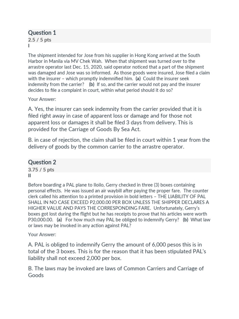 Comm Rev Midterm | PDF | Insurance | Indemnity