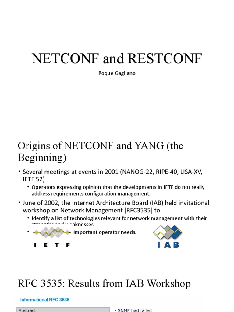 Module 3 - NETCONF | PDF | Representational State Transfer | Hypertext Transfer Protocol