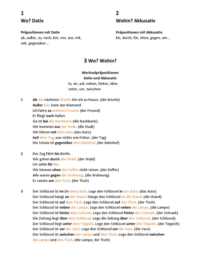 Predlozi Sa Dativom I Akuzativmom | PDF