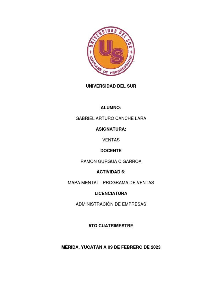 Mapa Mental - Programa de Ventas | PDF