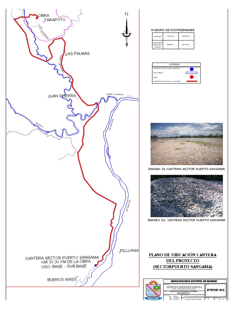 13.3 Plano de Ubicación de La Cantera Del Sector Puerto Sangama - Ok-Puc-01 | PDF