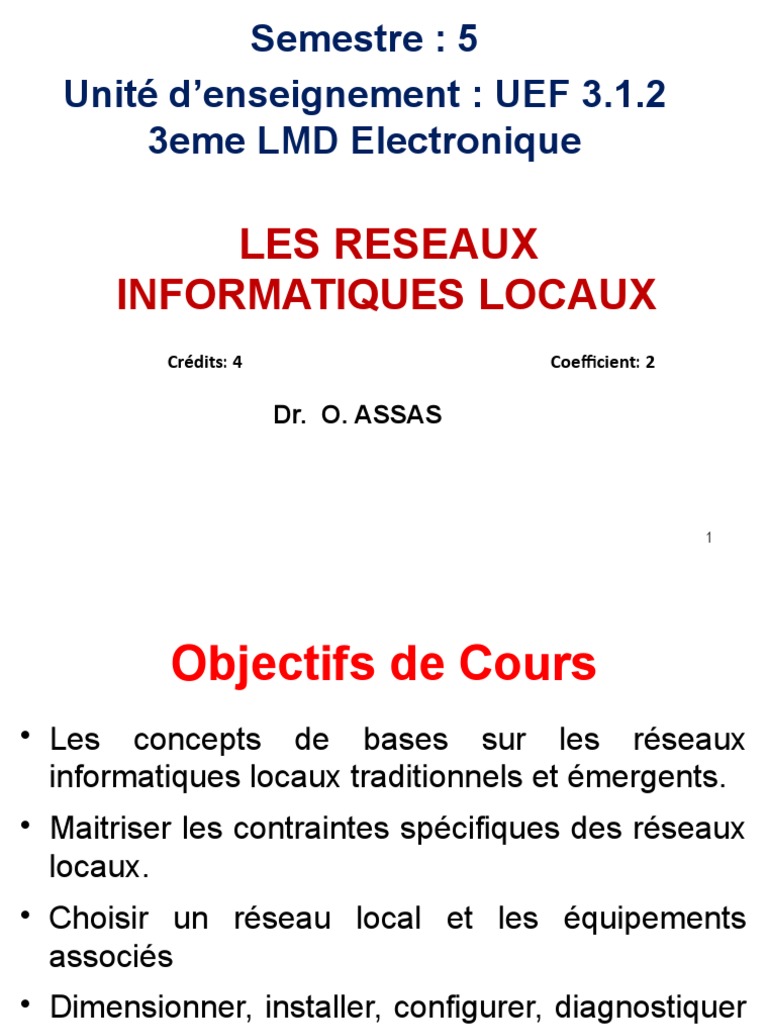 Cours 1 Final 2018 | PDF | Ethernet | Protocoles Internet