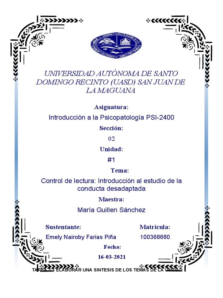Introducción a la Conducta Desadaptada | PDF | Salud mental | Mente