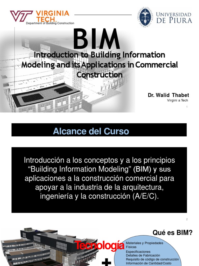 Introducción a la modelización de información de construcción (BIM) y sus aplicaciones en la ...