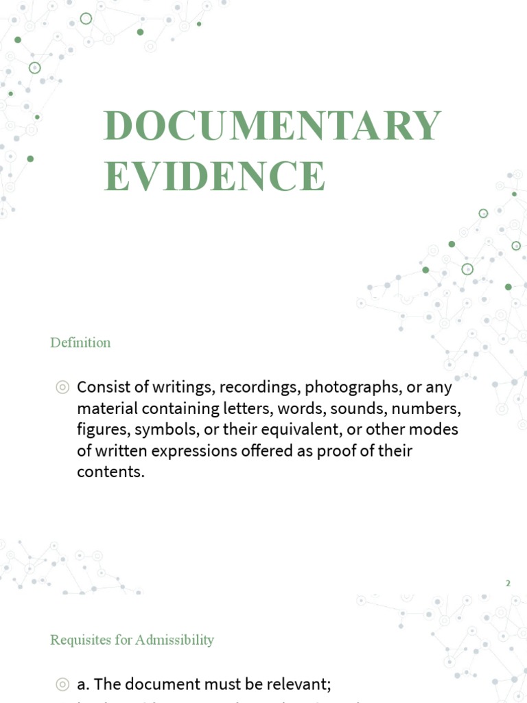 Understanding Documentary Evidence | PDF | Parol Evidence Rule | Affidavit