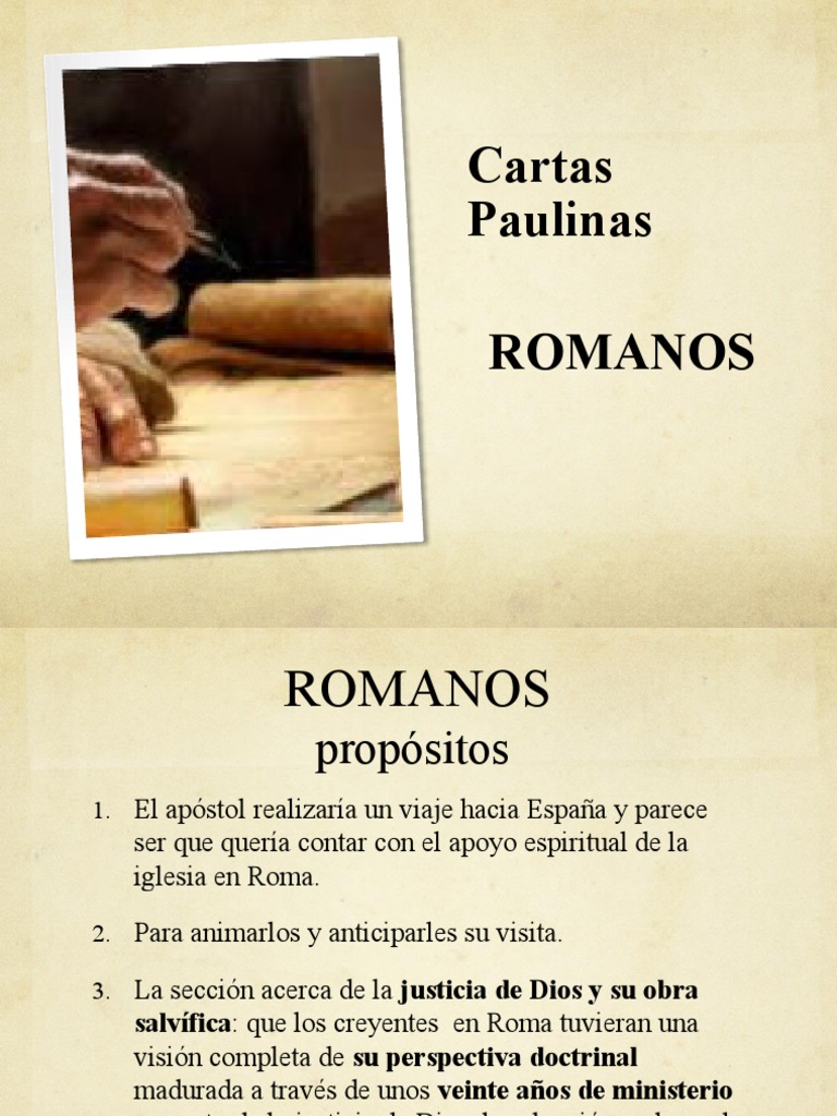 Romanos, Cartas Paulinas | PDF | Pablo el apóstol | Epístola a los romanos
