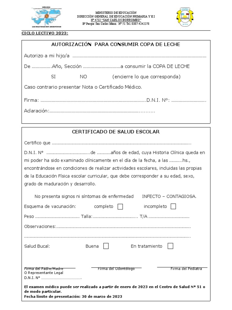 Ficha C. de Leche y de Salud | PDF