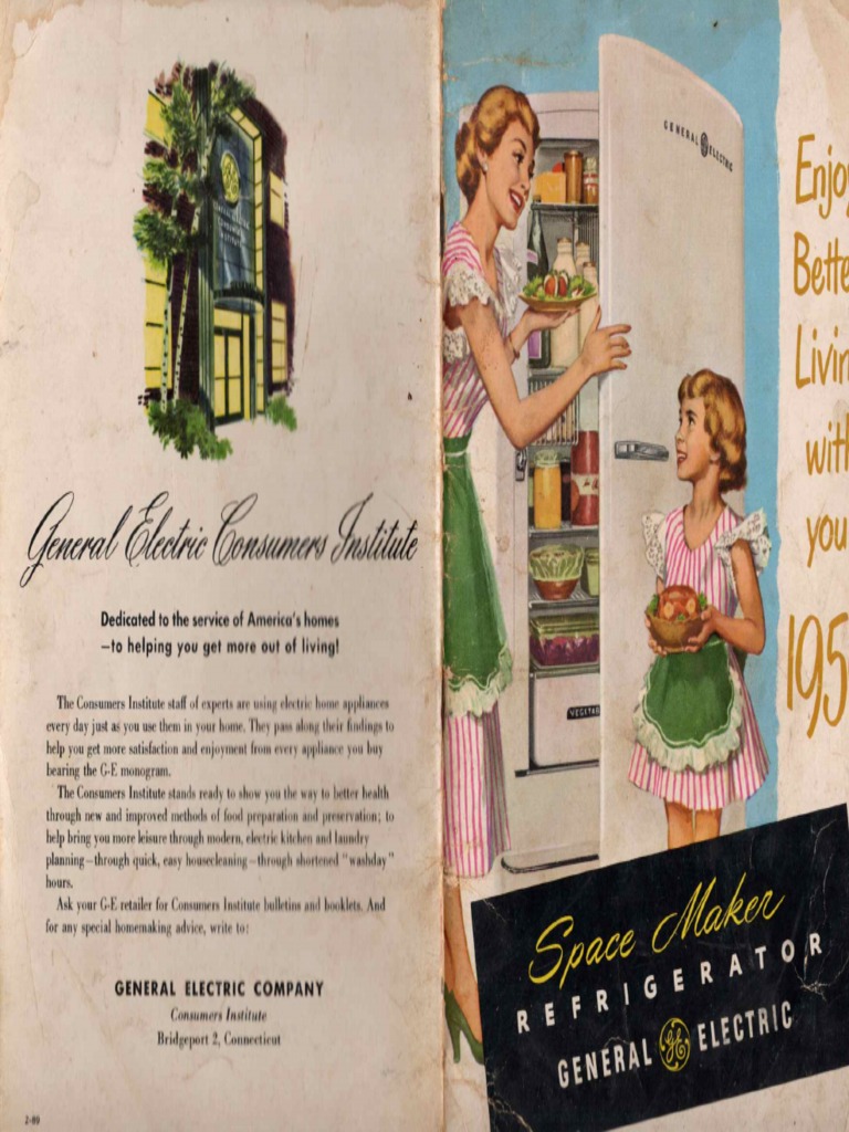 1950 GE Spacemaker Refrigerator Manual | PDF