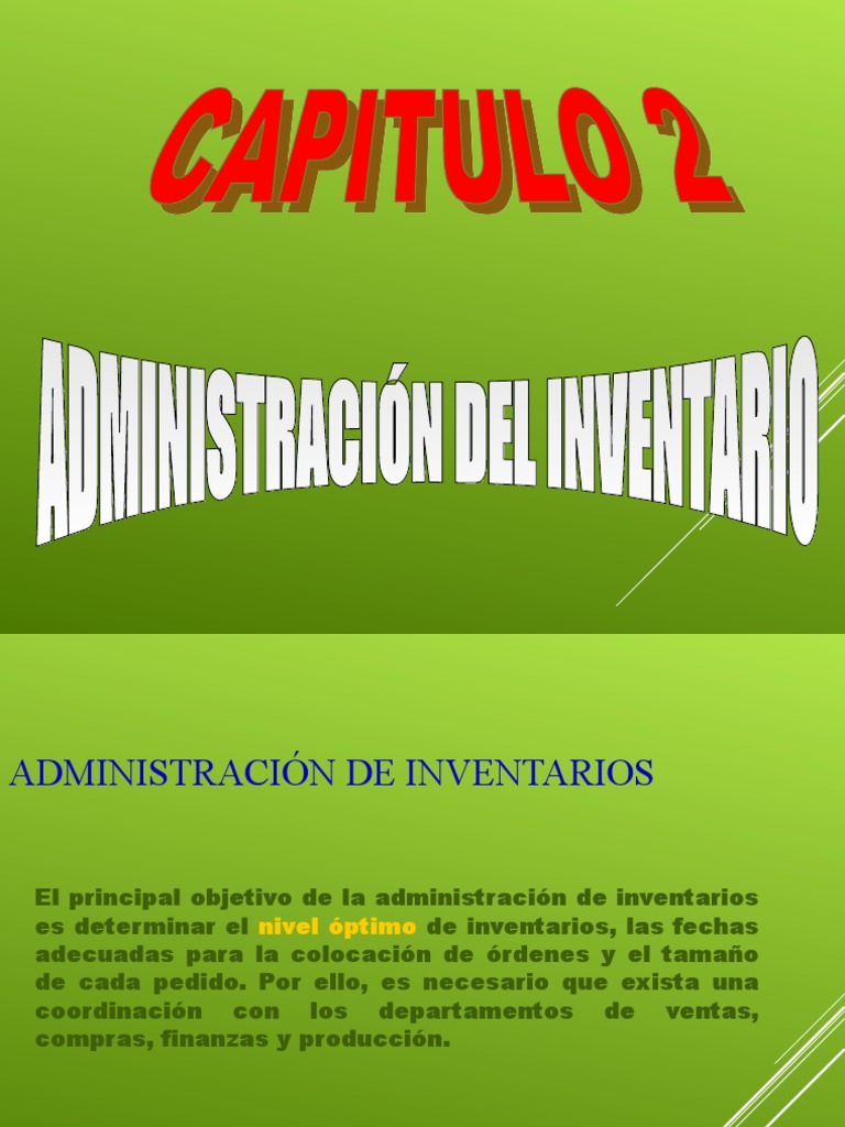Capitulo 2 Adm. de Inventarios | PDF