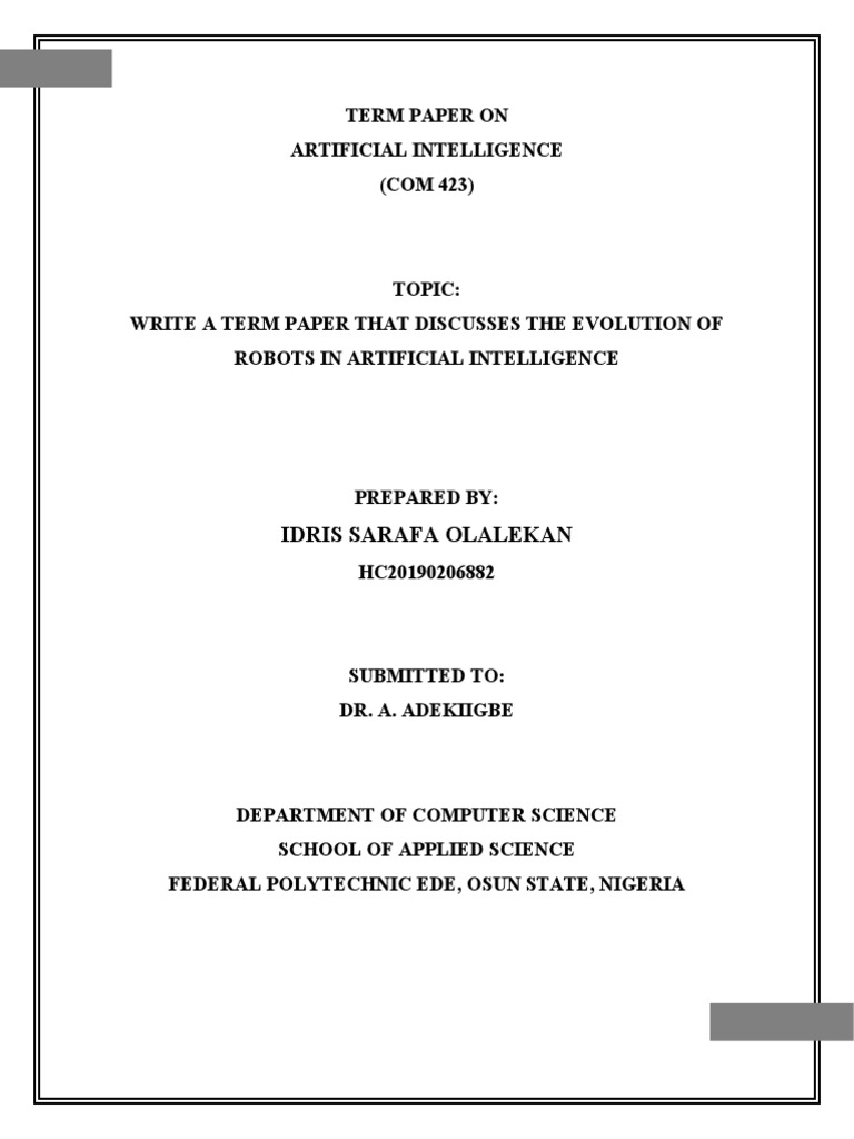 Evolution Of Robot In Ai Download Free Pdf Robotics Robot