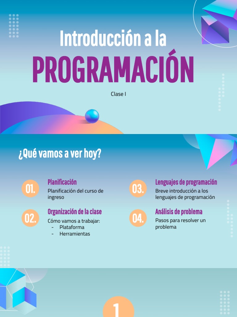 2023 Introducción A La PROGRAMACIÓN 1 | PDF | Lenguaje de programación ...