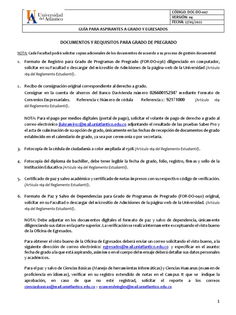 Requisitos Grado Pregrado y Postgrado | PDF | Tecnología