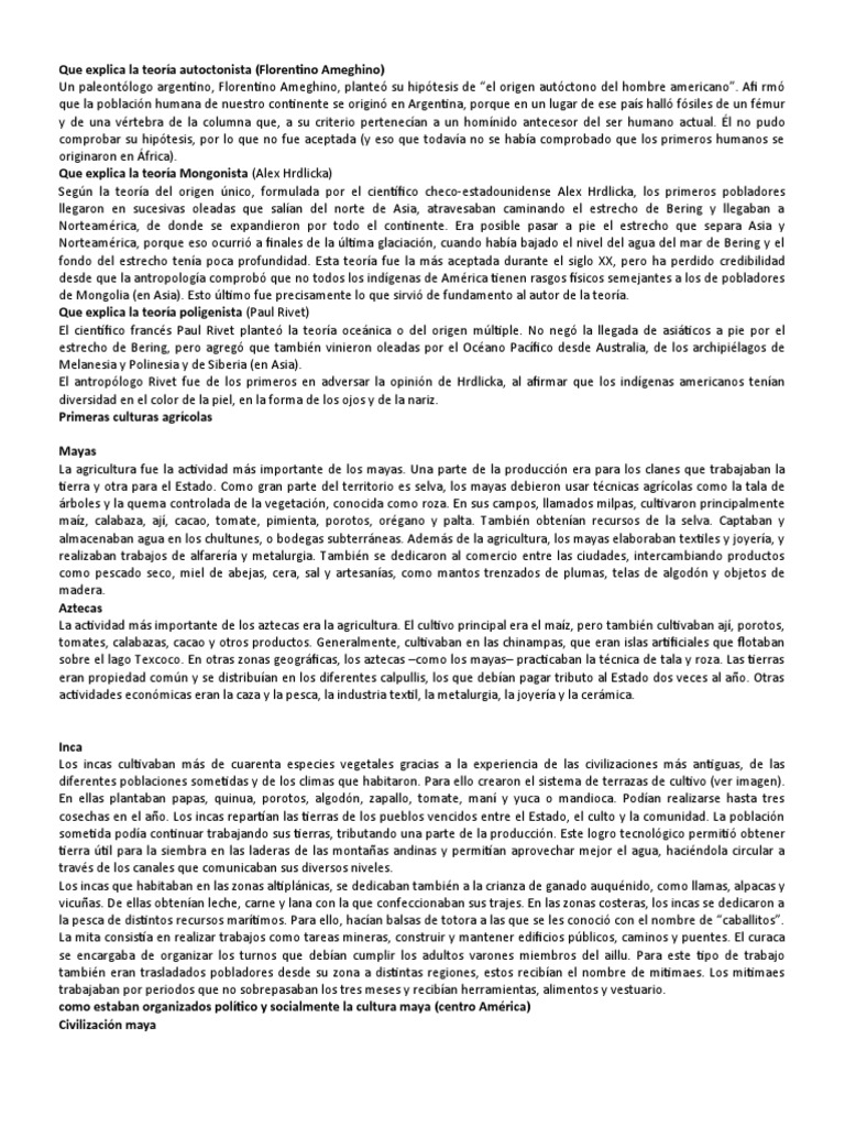 Que Explica La Teoría Autoctonista Florentino Ameghino | PDF | Imperio ...