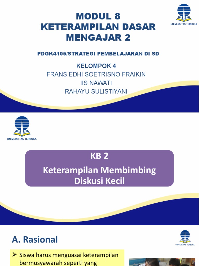 Keterampilan Membimbing Diskusi Kecil SD | PDF