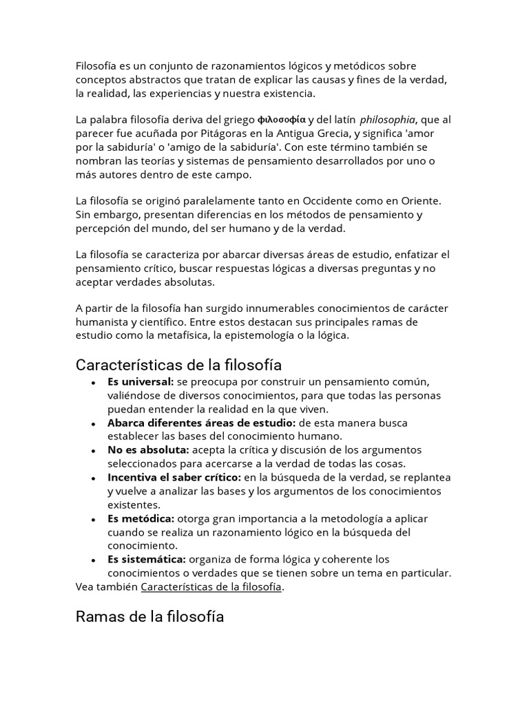 Que Es La Filosofia | PDF | Conocimiento | Verdad