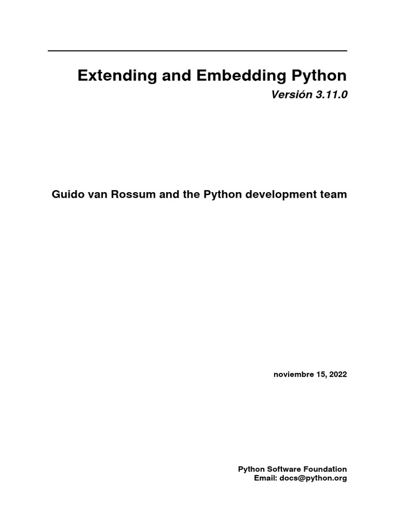 Extending | PDF | Python (lenguaje de programación) | Puntero ...