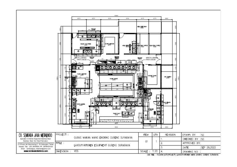 Layout Kitchen Mang Engking Gubeng Oct 2022 Order | PDF