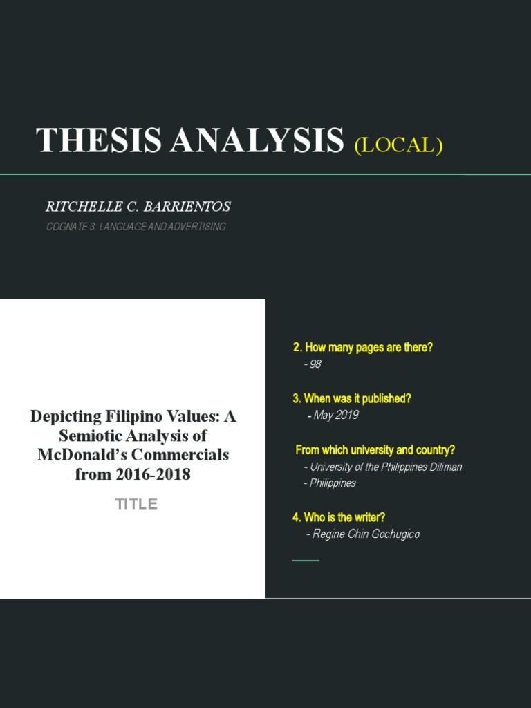 Cognate 3 - Local Thesis | PDF | Semiotics | Methodology