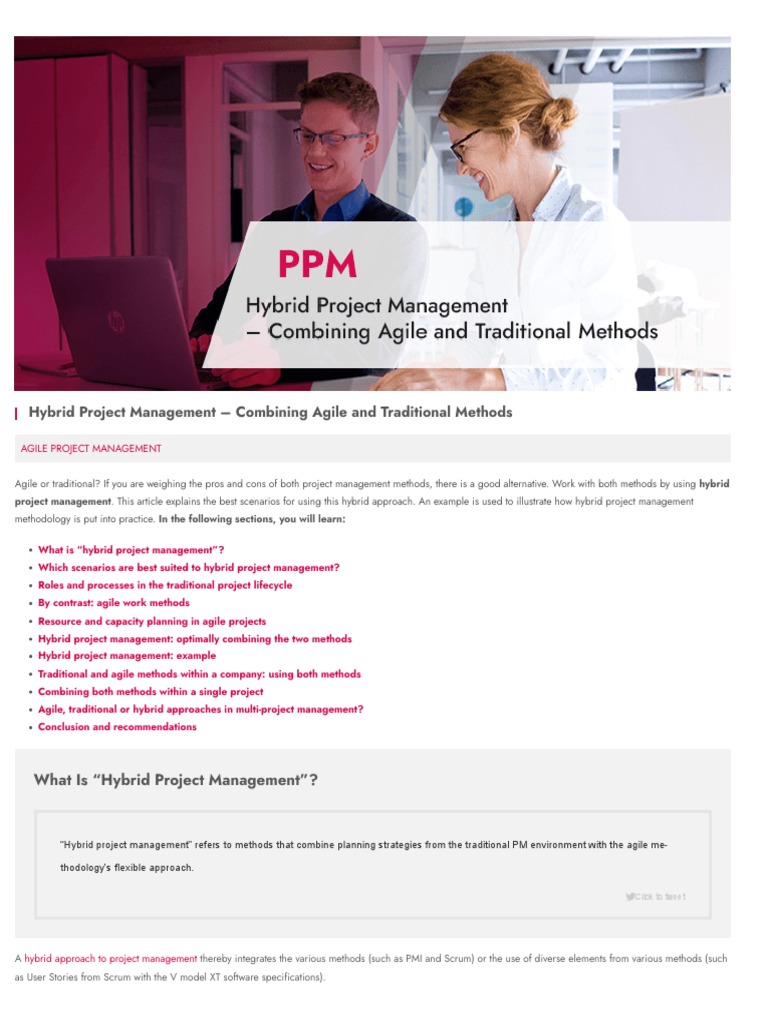 Hybrid Project Management - Agile & Traditional (Update 2022) | PDF | Agile Software Development ...
