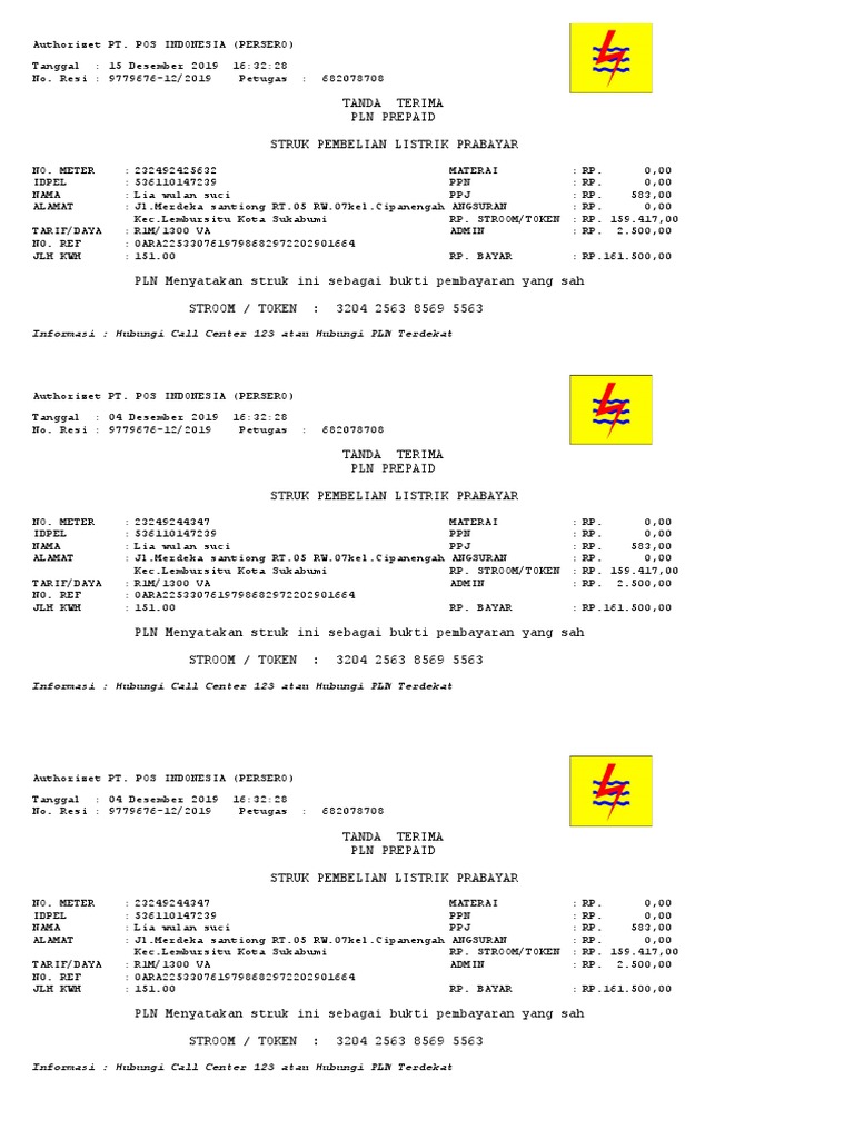 Tagihan Listrik | PDF
