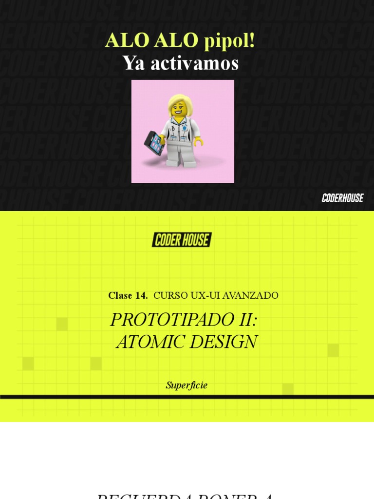 Clase 14. Prototipado II - Atomic Design | PDF | Aplicación movil | Diseño