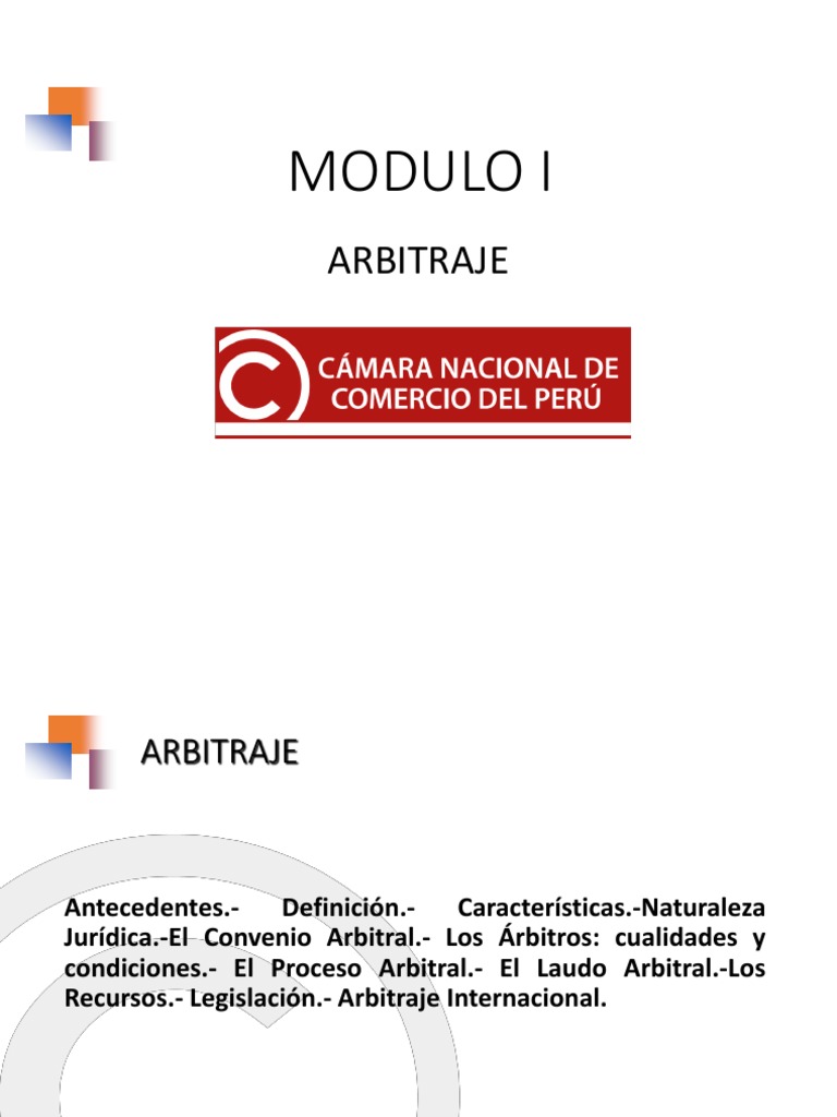 Modulo I Arbitraje | PDF | Arbitraje | Justicia