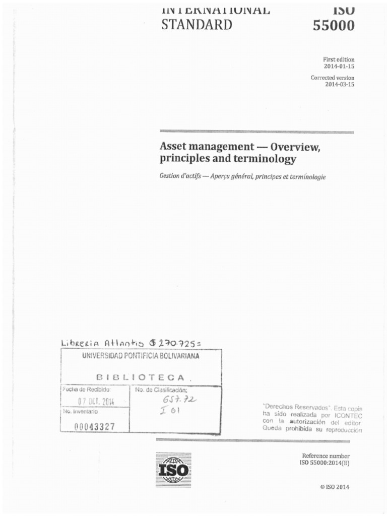 Iso 55001 - Asset Management - Overview, Principles and Terminology | PDF Iso 55001 - Asset Management - Overview, Principles and Terminology | PDF
