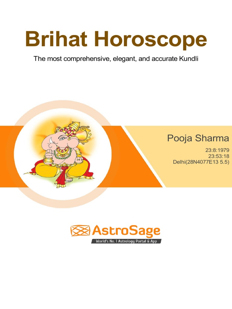 Brihat Horoscope | PDF | Planets In Astrology | New Age Practices