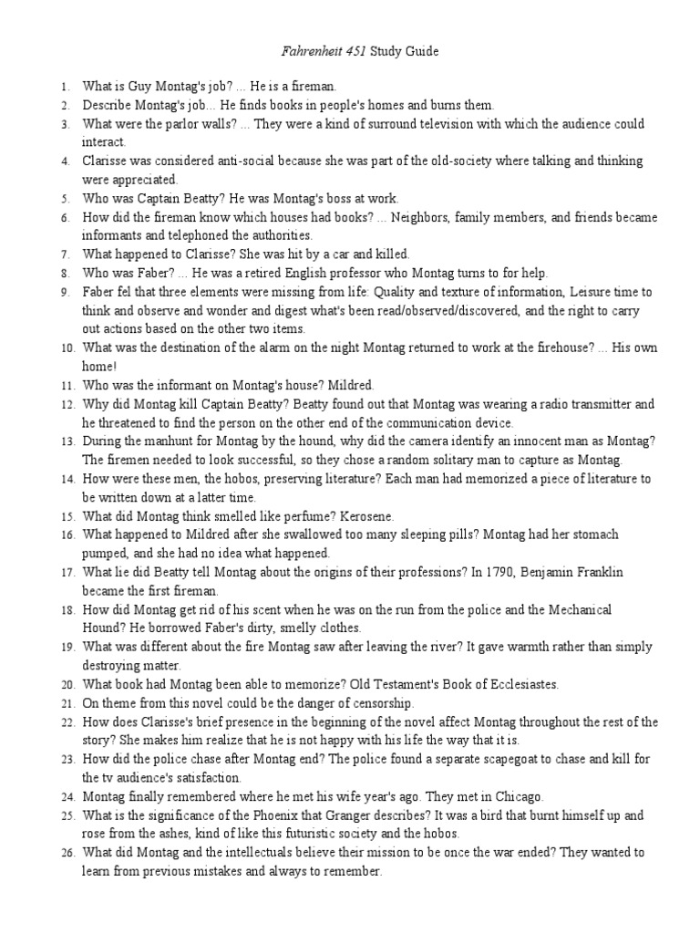 A Fahrenheit 451 Document | PDF | Mystery, Thriller & Crime Fiction ...