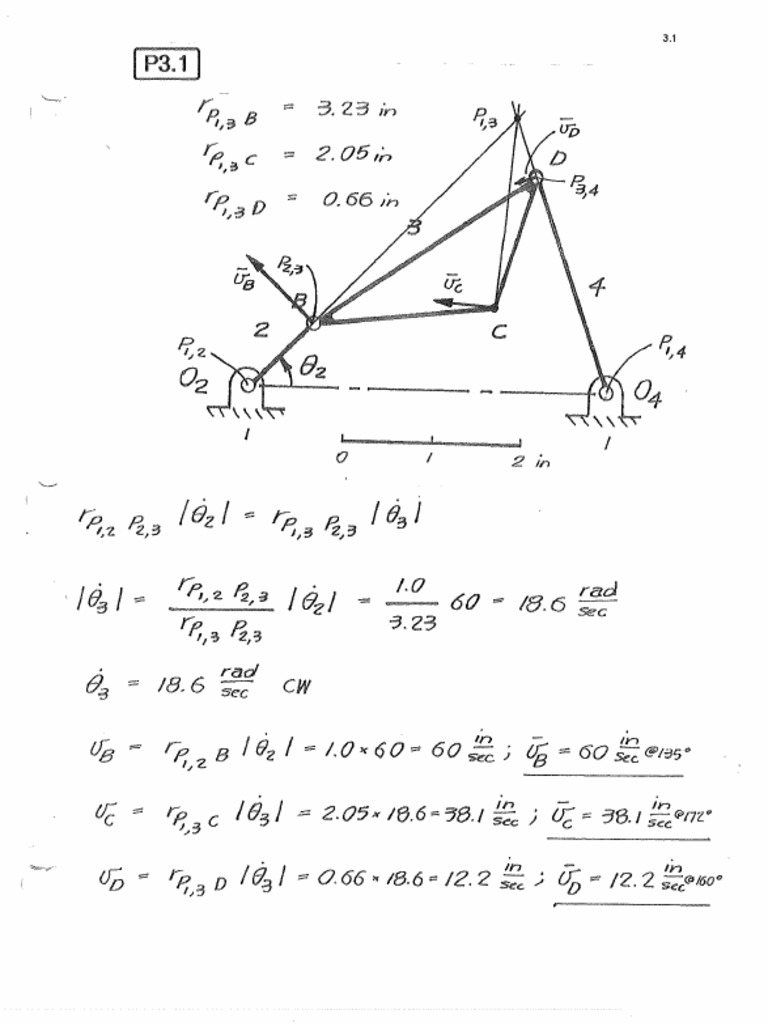 Kinematic ch3 Solution (John J. Uicker) | PDF | Speed | Velocity