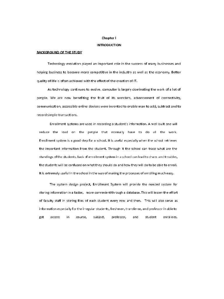 Sample of Purpose or Background of The Study | PDF