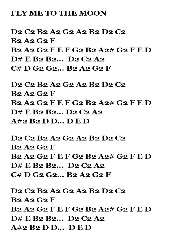Fly Me To The Moon Violin | PDF