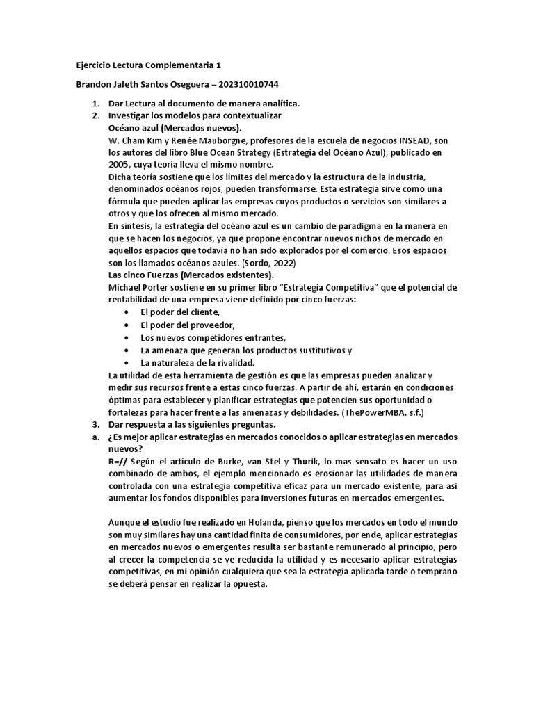 Tarea 1 Lectura Complementaria 1 | PDF | Crecimiento personal y profesional | Negocios