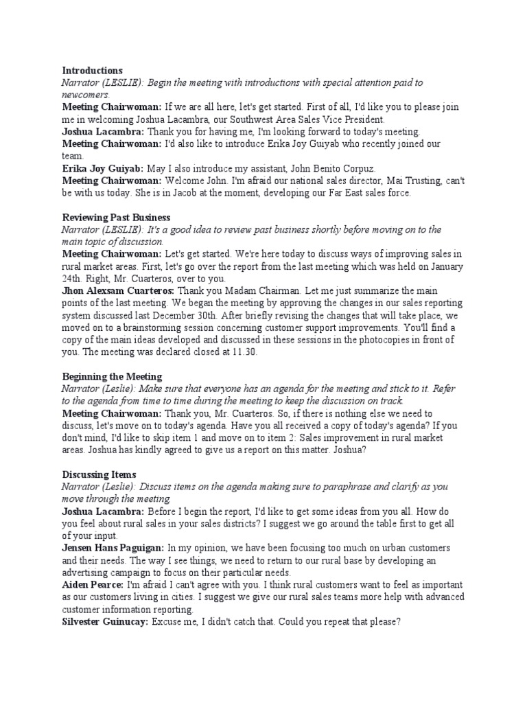 Script Mariel Role Play | PDF | Communication