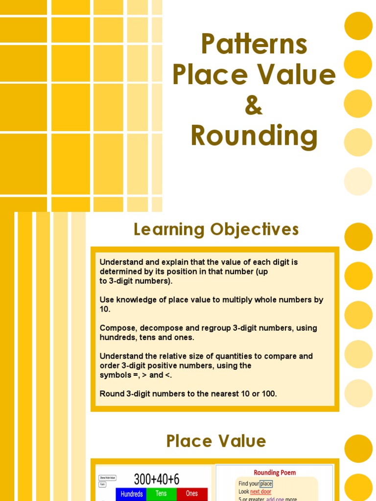 Patterns Place Value and Rounding | PDF
