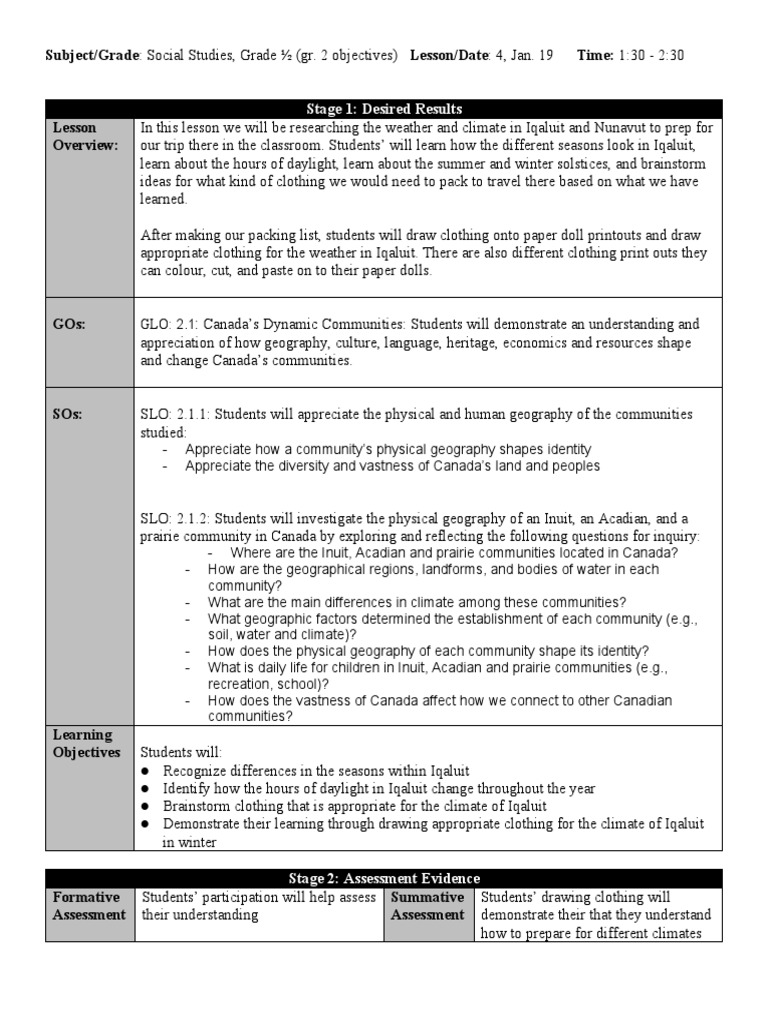 Social Studies Lesson 4 | PDF | Geography | Canada