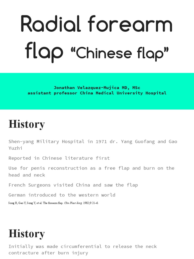 Radial Forearm Flap "Chinese Flap" | PDF
