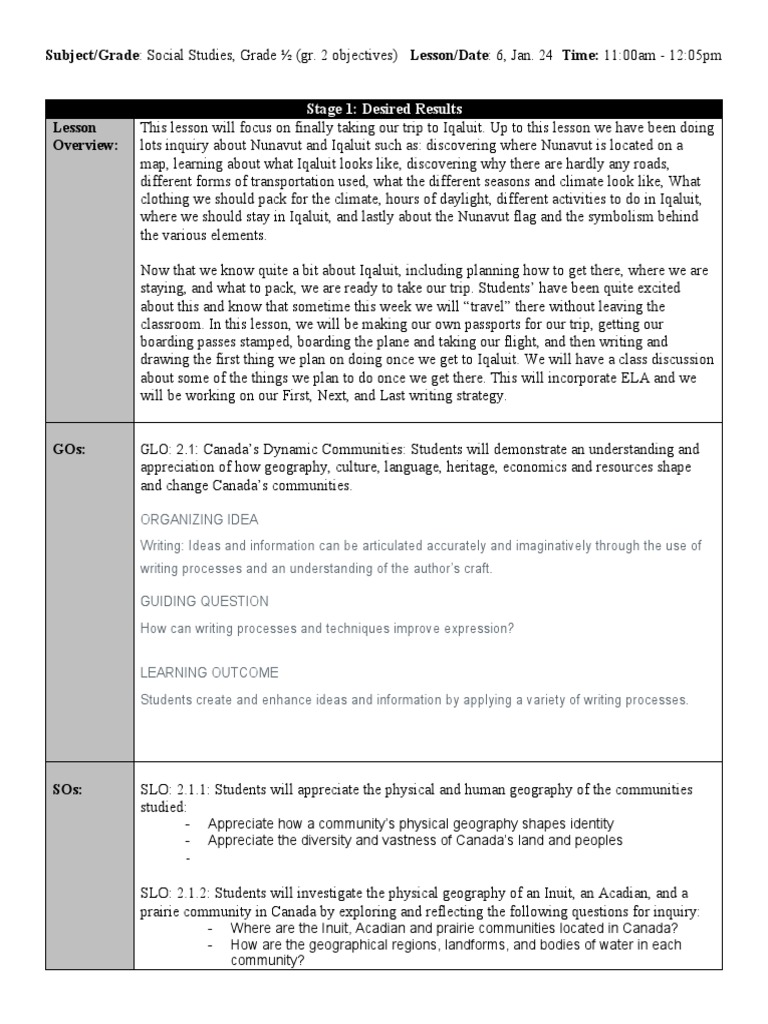 Social Lesson 6 | PDF | Geography | Experience