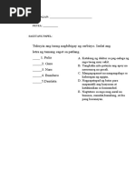 Grade 3 Filipino Worksheet | PDF