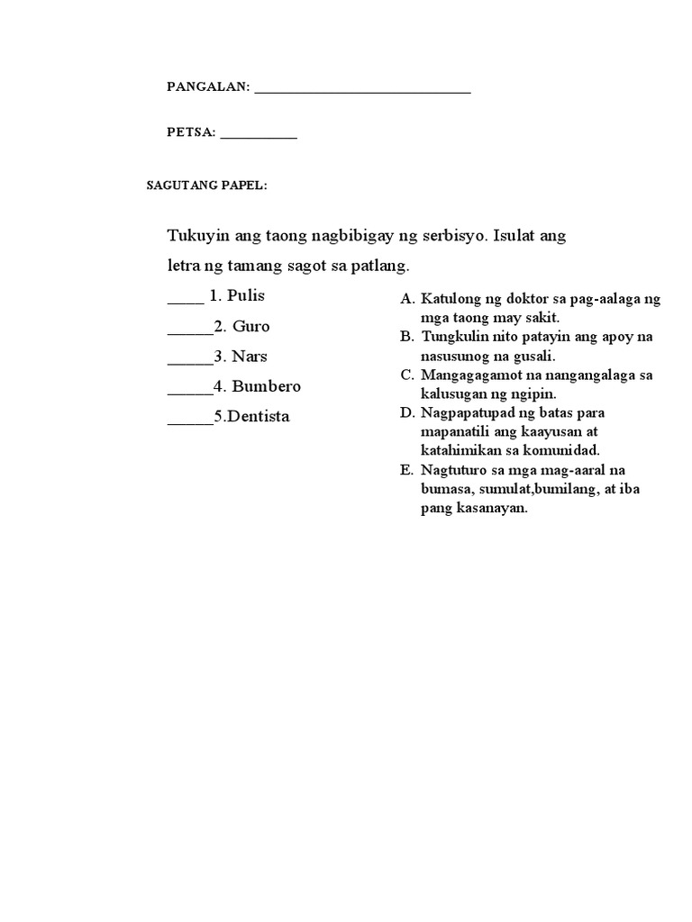 Worksheet Aral Pan | PDF