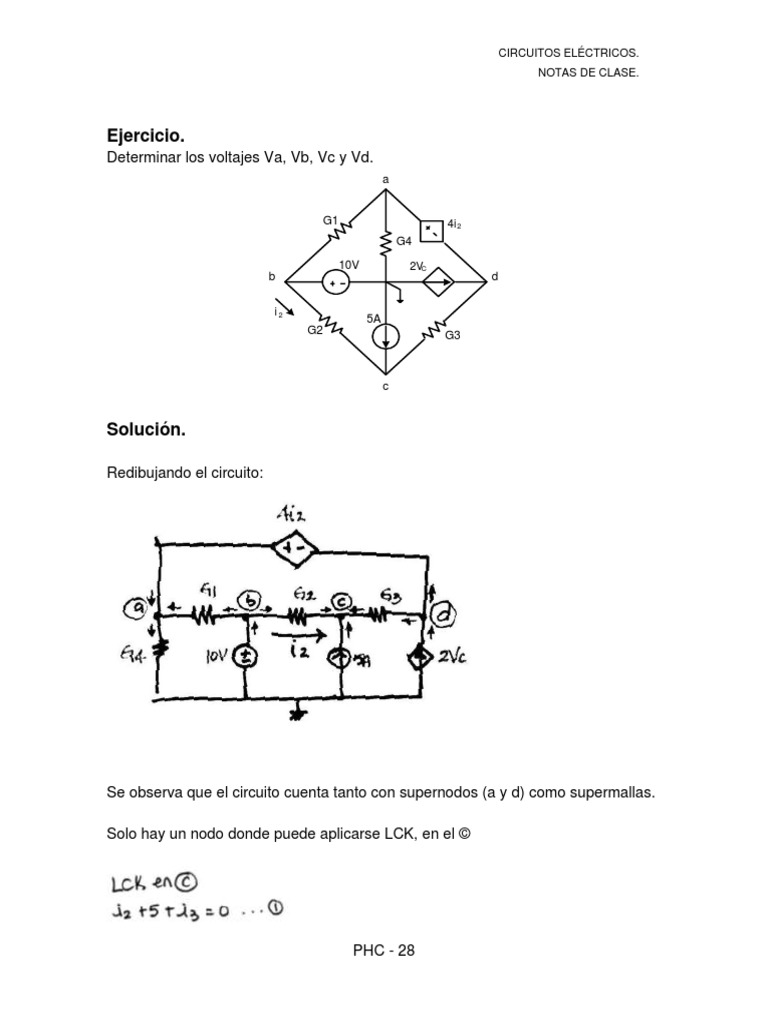 Ejercicio.: Determinar Los Voltajes Va, VB, VC y VD | PDF | Linealidad ...