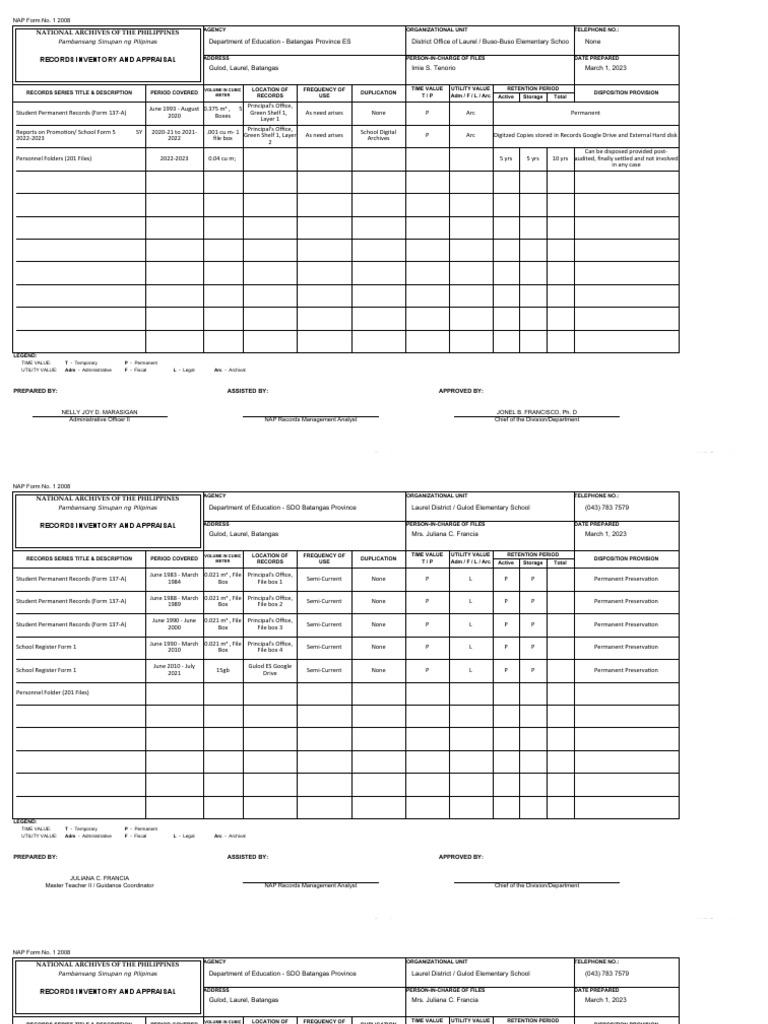 Revised NAPForm1 | PDF | Computer Architecture | Computer Data