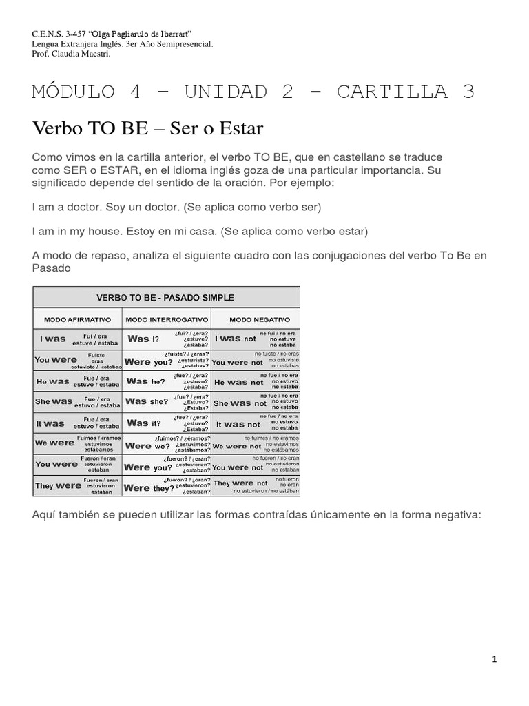 m4 U2 c3 Verb Regulares | PDF | Verbo | Sintaxis