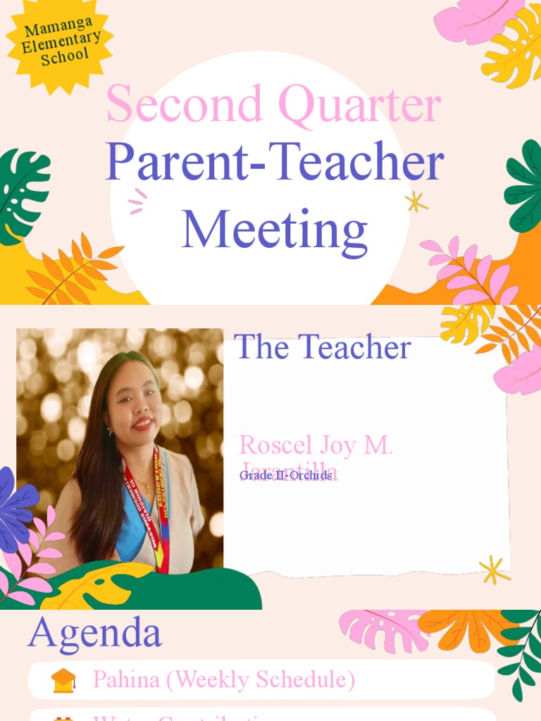 Second Quarter Parent-Teacher Meeting Agenda | PDF