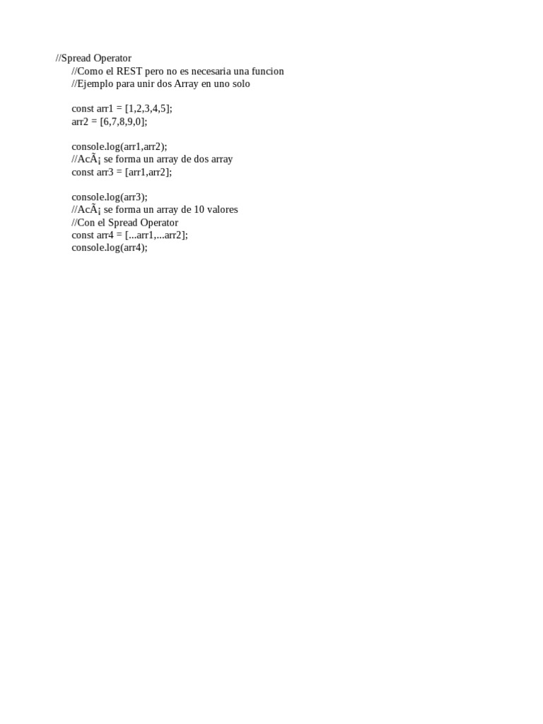 Spread Operator | PDF Spread Operator | PDF